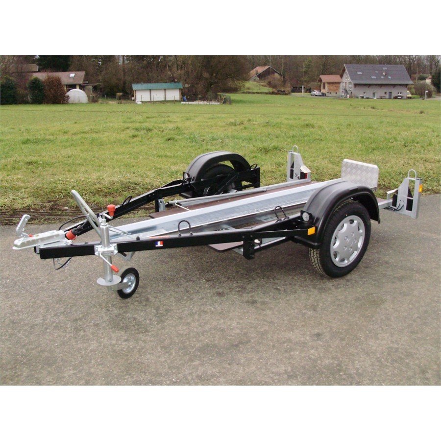 Remorque Porte 1 Moto Rail Large 600 Kg Type-Top Rgw 600 - Trailer Store