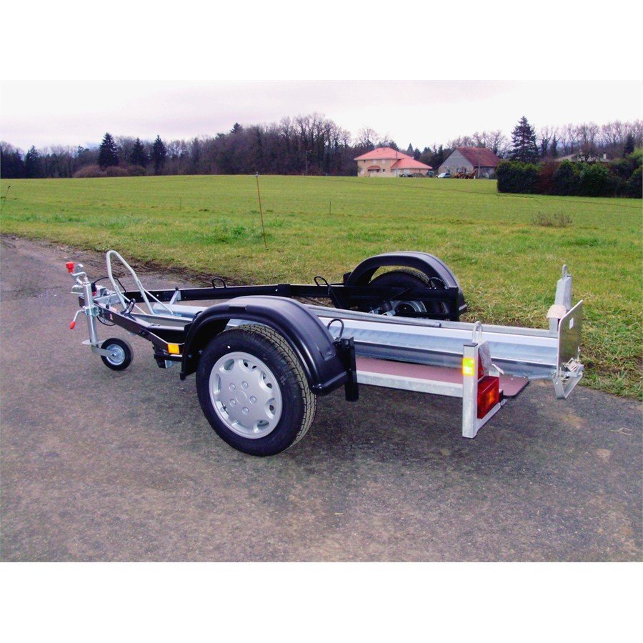 Remorque Porte 1 Moto Rail Large 600 Kg Type-Top Rgw 600 - Trailer Store